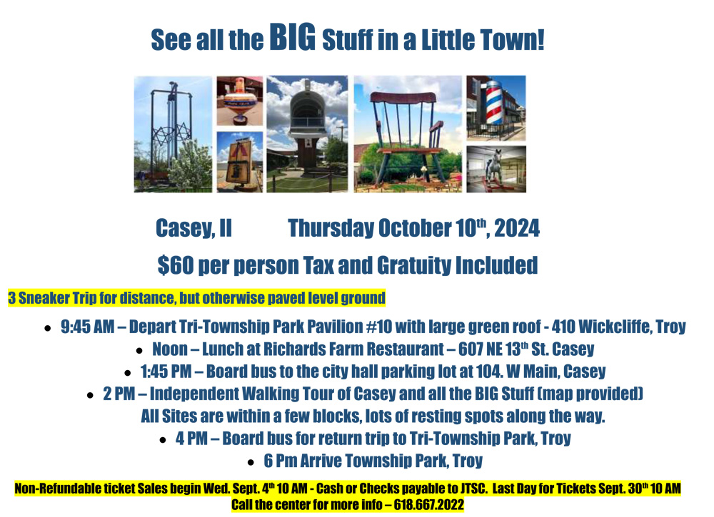 Trips - Jarvis Township Senior Citizens Center in Troy IL